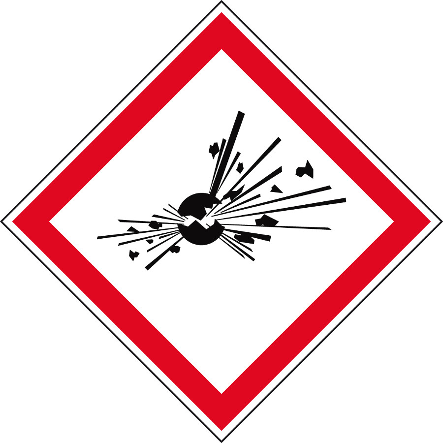 Gefahrensymbol Explodierende Bombe GHS01 | SQS