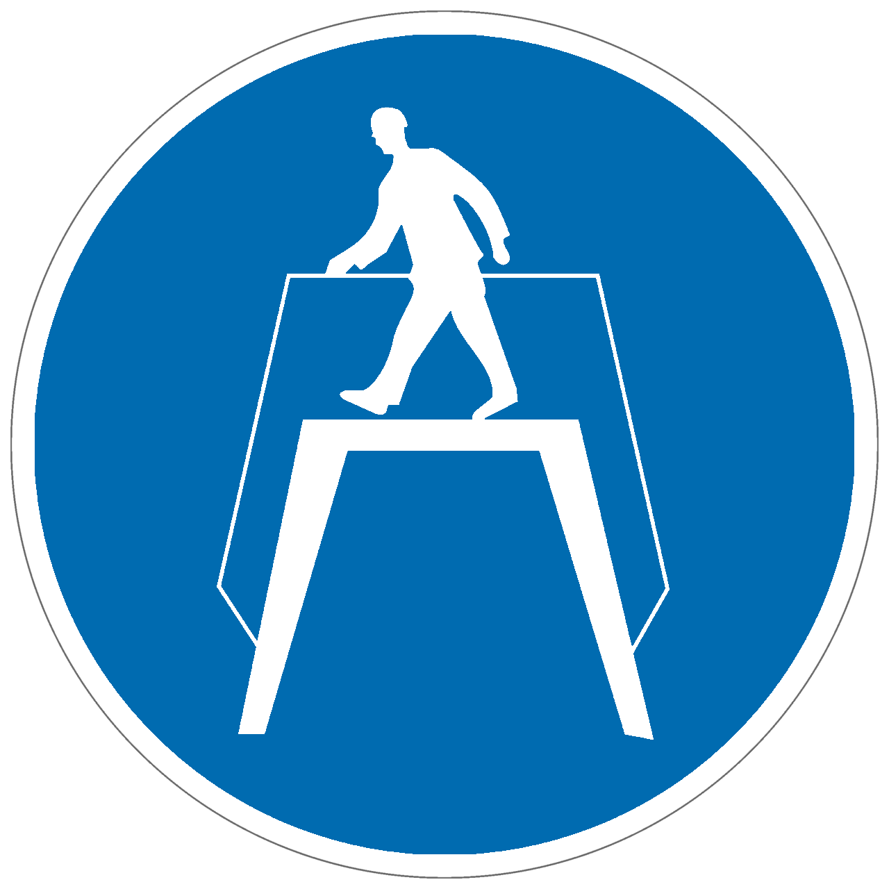 Gebotszeichen Übergang benutzen nach BGV A8 | SQS